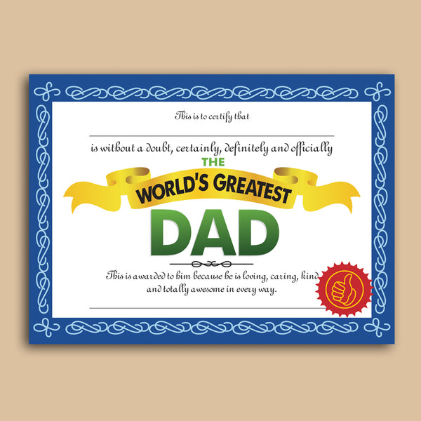 Father certificates – thecardcompany
