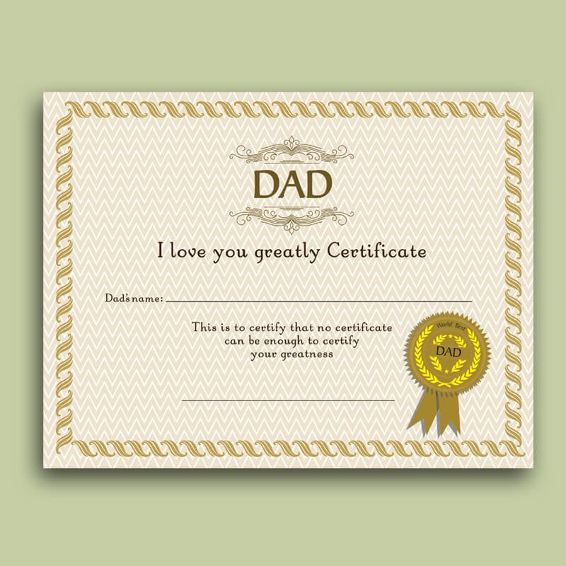 FATHER CERTIFICATE FC3 – thecardcompany